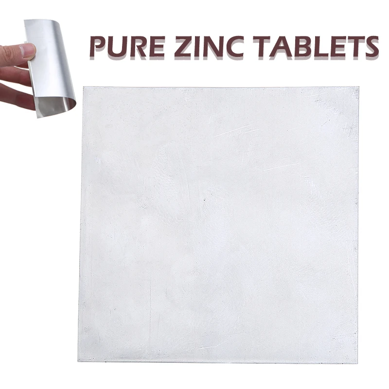1pc High Purity Zinc Zn Sheet Plate 100mmx100mmx0.2mm Bluish-white ...