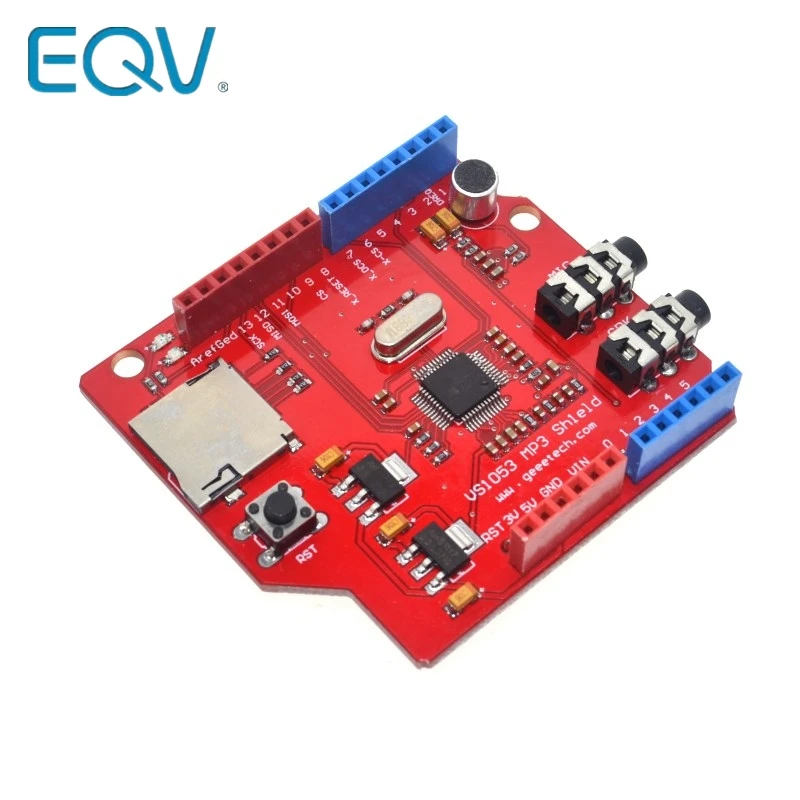 VS1053 VS1053B Stereo Audio MP3 Player Shield Record Decode Development Board Module With TF ...