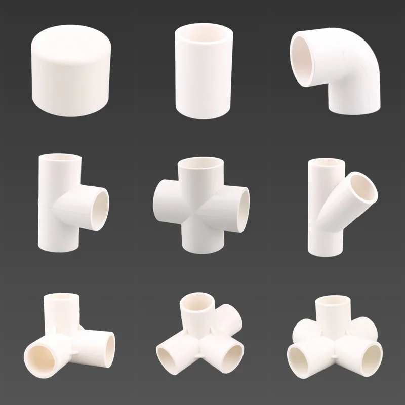 1pc-I-D-20-25-32mm-White-PVC-Pipe-Joints-Straight-Elbow-Tee-Cross ...
