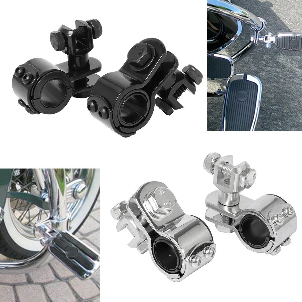 2pcs 1-1/4'' 32mm Motorcycle Highway Crash Bar Engine Guard Foot Peg ...
