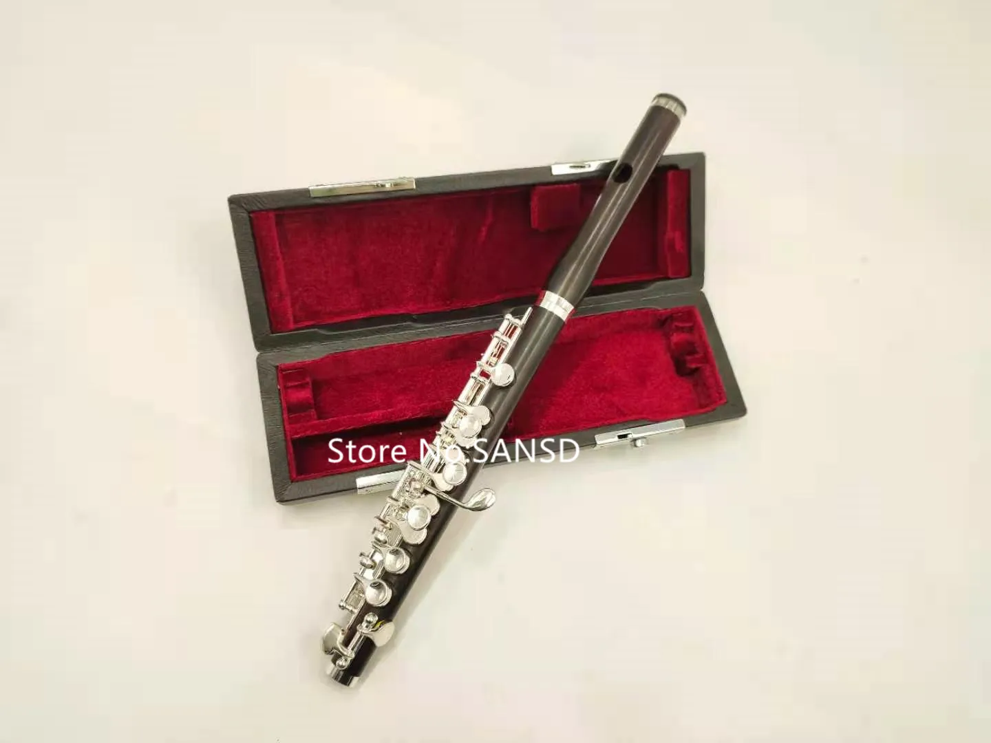 HIGH-QUALITY-100-Ebony-Wood-PICCOLO-C-Key-Sliver-Plated-Keys ...