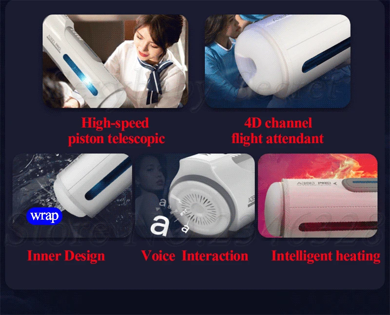 Leten 380Pro Automatic Sucking Machine Piston Telescopic Heating Blowjob Male Masturbator Cup ...