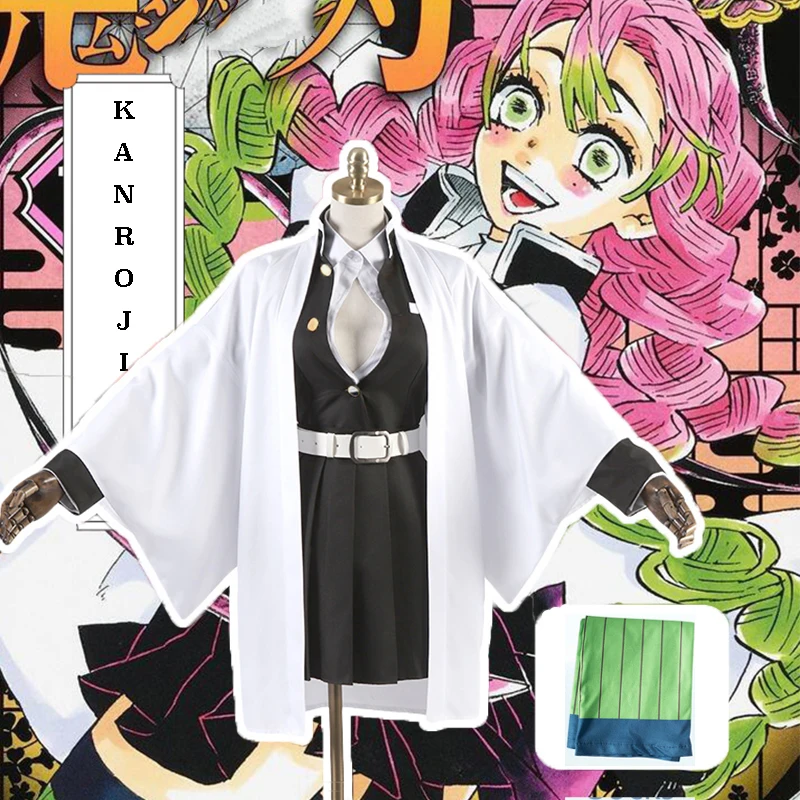 Demônio Slayer Anime Kimetsu Não Yaiba Kanroji Mitsuri Cosplay Traje ...