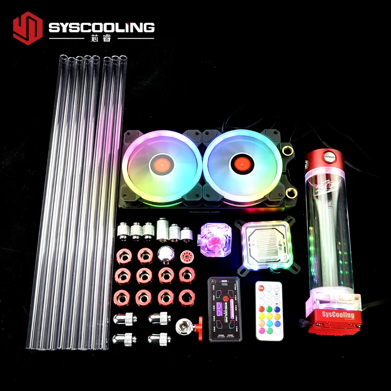 Syscooling Pc Liquid Cooling Kit For Intel 240mm Copper Radiator Rgb ...