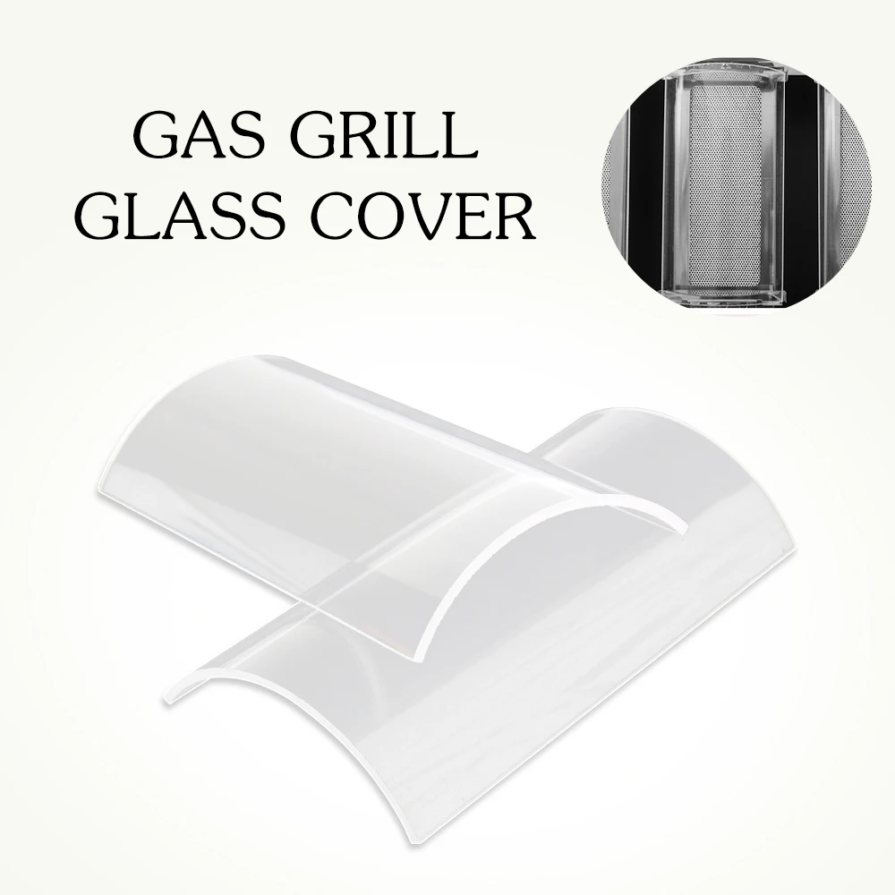 2pcs/lot Gas Barbecue Grill Thickened Glass Cover Infrared Gas Burner ...