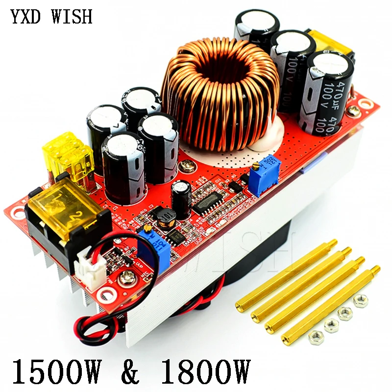 1800w Dc Dc Voltage Converter Cv Boost Converter Step Up Adjustable Module Power Supply 40a Dc ...