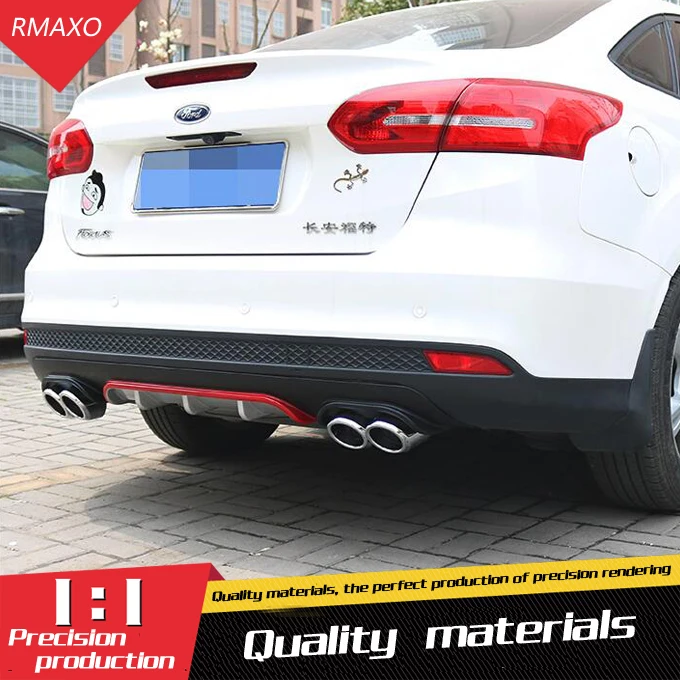 For Focus Rear spoiler ABS Rear Bumper Diffuser Bumpers Protector For ...