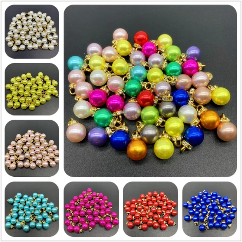 15pcs-10mm-Acrylic-Pearl-Pendant-Beads-For-Jewelry-Making-DIY-Charm ...
