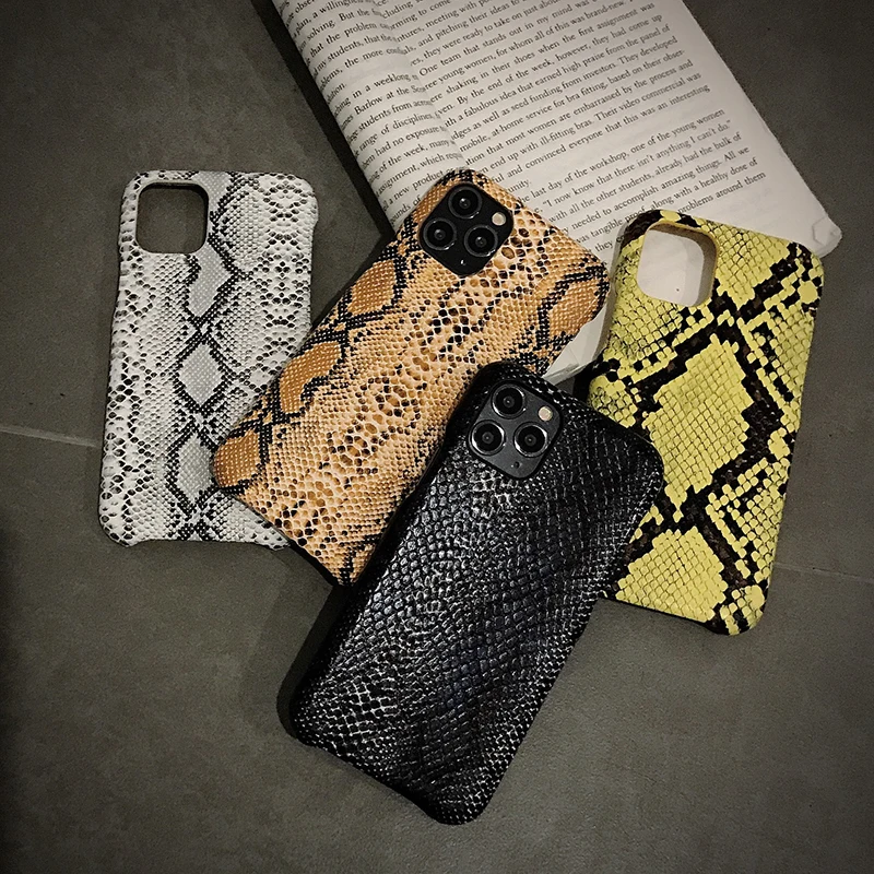 Iphone Snake Skin Luxury Cover | Snake Skin Leather Phone Case - Luxury ...