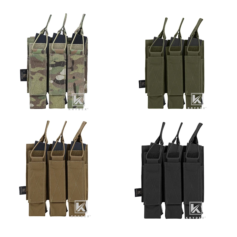 KRYDEX For MP5 MP7 KRISS Triple Magazine Pouch Tactical Modular MOLLE ...