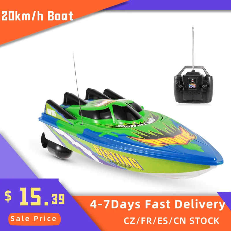 20km/h High Speed RC Boat Radio Controlled Brushed Motor Remote Control ...