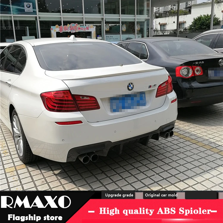 고품질 ABS 소재 자동차 리어 윙 프라이머 컬러 리어 스포일러, BMW M5 F10 F18 스포일러 2012 2016 520 525li 528li|스포일러 & 날개 ...