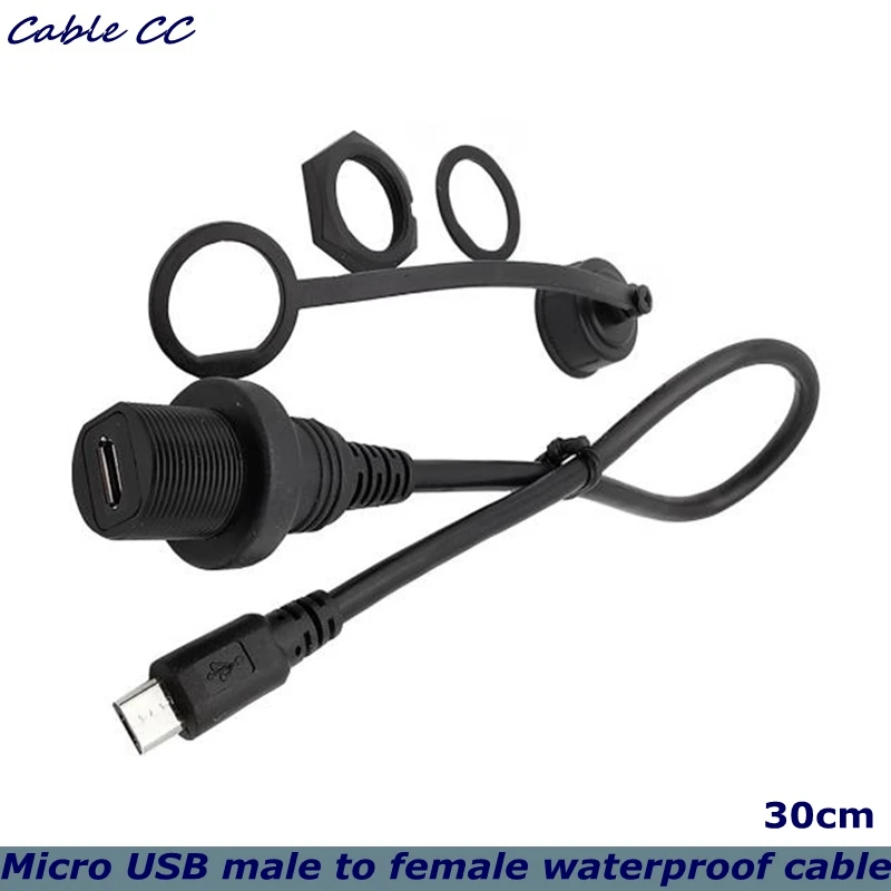 30cm micro usb 2.0 ip67 à prova dip67 água cabo micro-usb 5pin ip 67 ...