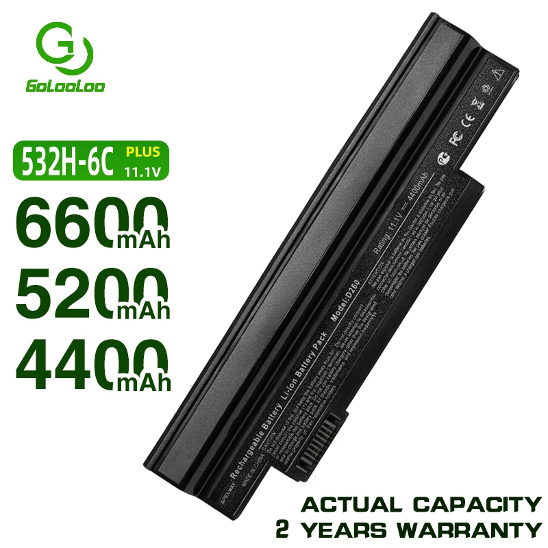 Golooloo Bateria para Notebook Acer Aspire One 253H 532h 532G AO532h ...
