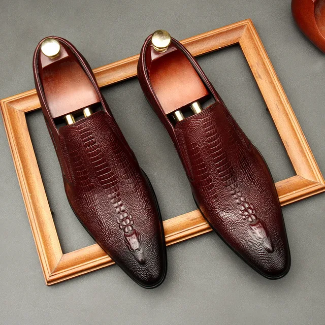 MPS-1047 Handmade Mens Genuine Leather Dress Shoes – Jekhanei.Com