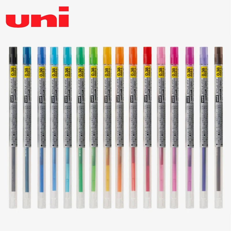 Recambio de pluma múltiple de Gel estilo Uni, 8 unids/lote, 16 colores ...