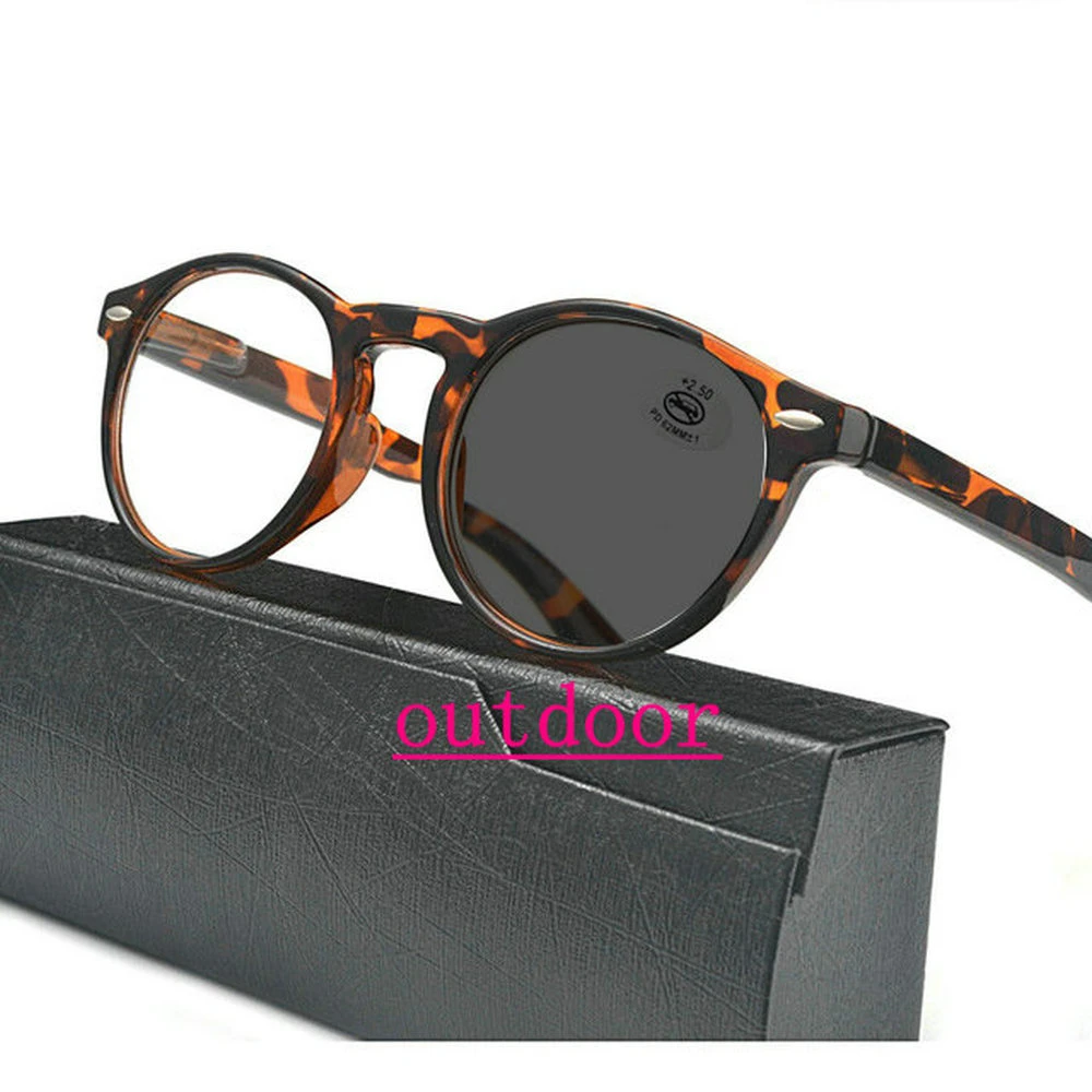 남녀공용 야외 이중 초점 광변색 독서 안경, 라운드 프로그레시브 다초점 노안 안경, UV400 NX|독서용 안경| - AliExpress