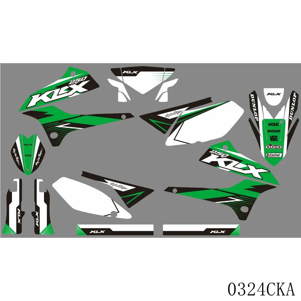 Graphics Decals Stickers Background For Kawasaki KLX250 KLX 250 2008 ...