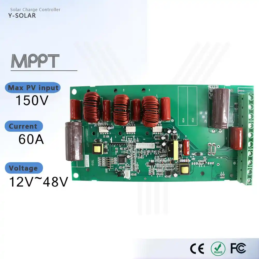 PowMr MPPT 60A Solar Charge and Discharge Controller PCB Board 12V 24V ...