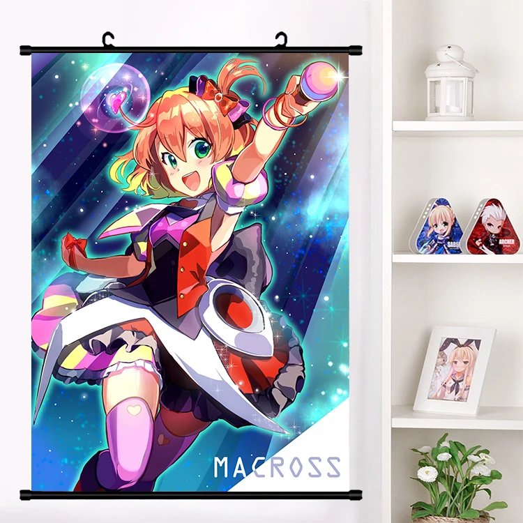 Anime MACROSS DELT Hayate Immelmann Wall Scroll Wandbild Poster Cartoon ...