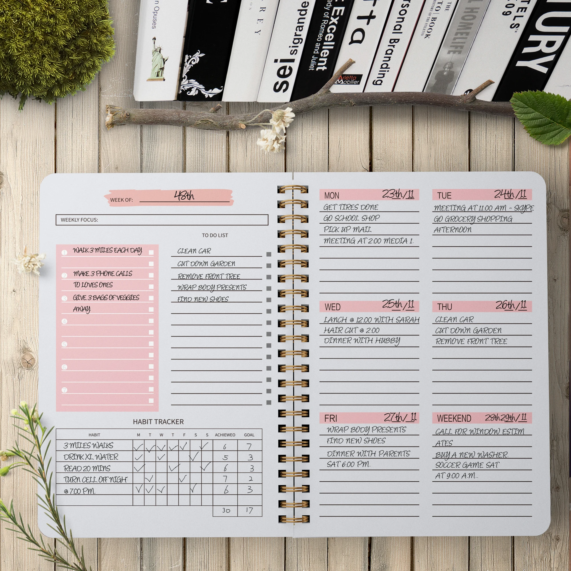 Agenda con letras y hojas A5 para la escuela planificador semanal Agenda con letras y hojas A5 para la escuela planificador semanal