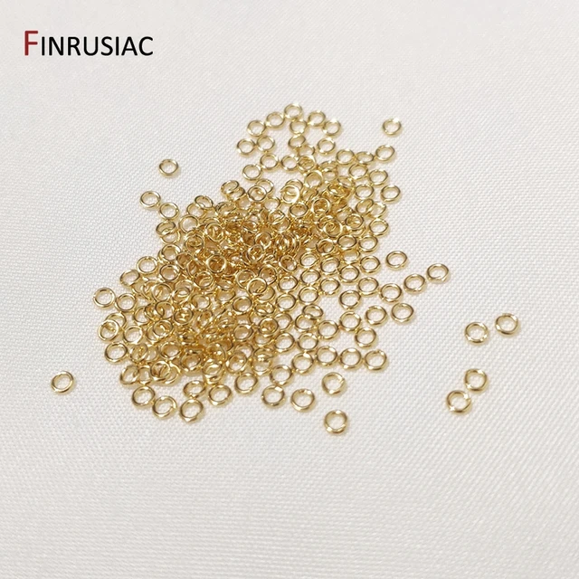 16 Sizes Of DIY Connection Rings For Jewelry Making Supplies, 14k Real ...
