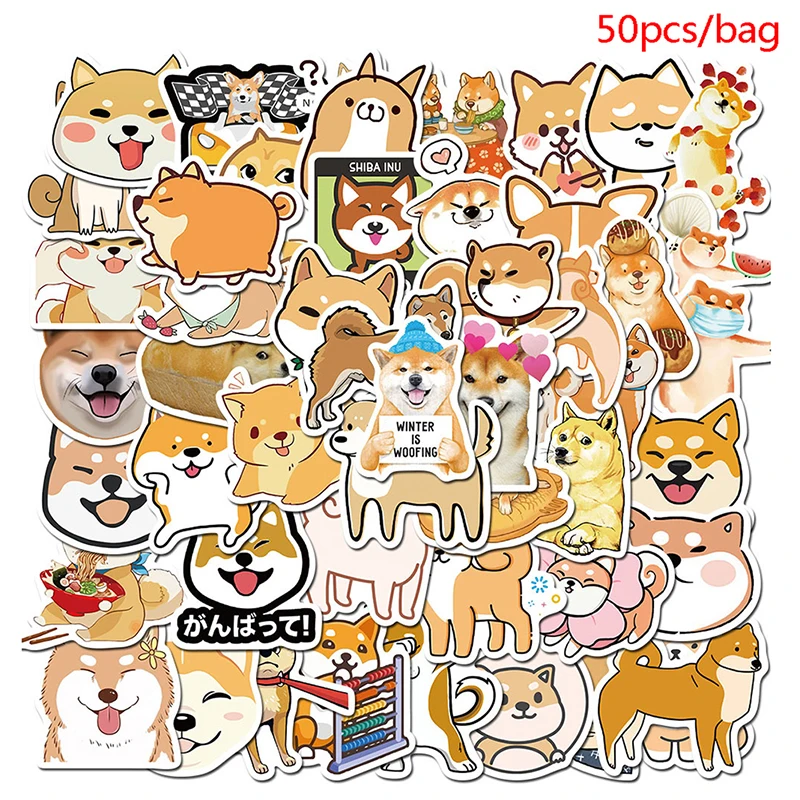 Kawaii Animal Dogs Corgis Vsco Girl Waterproof Stickers Skateboard ...