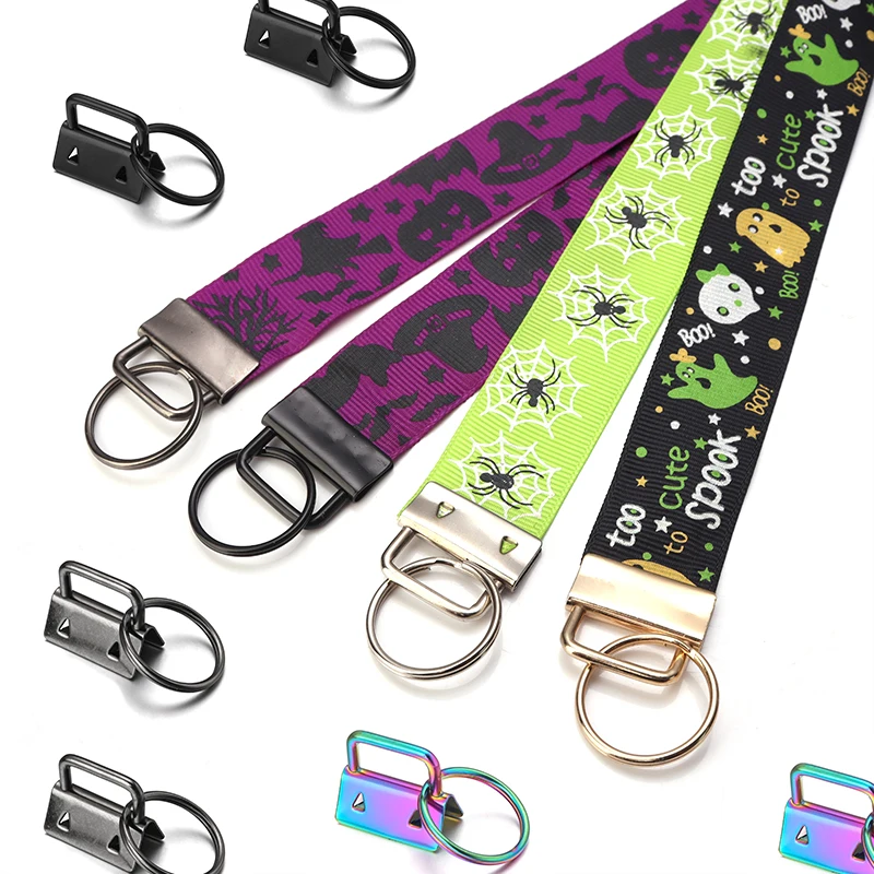 10pcs Key Fob Hardware Keychain Split Ring Wrist Wristlets Cotton Tail ...
