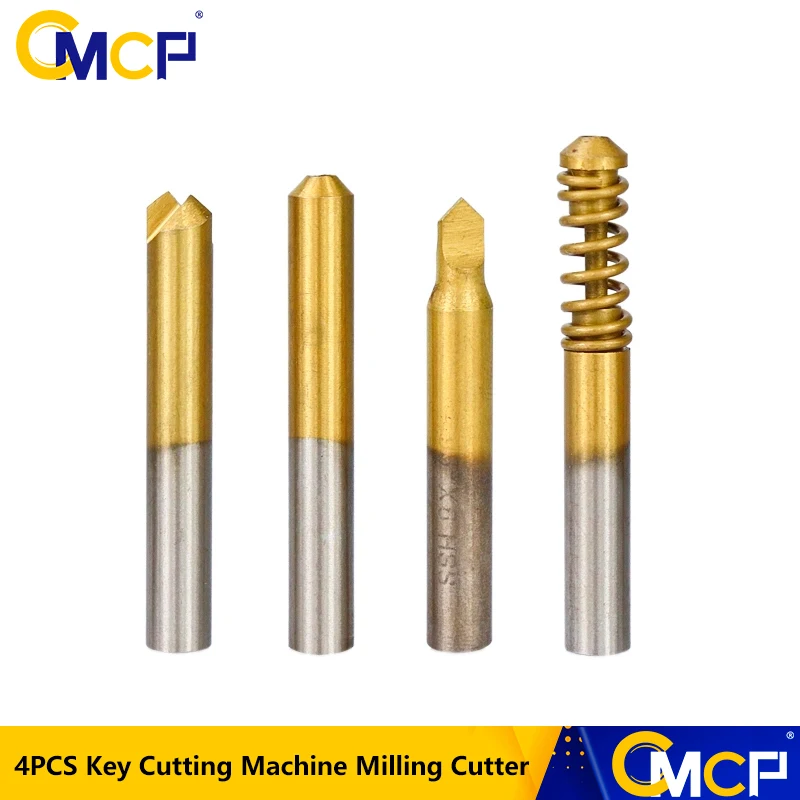 4pcs-P301-Vertical-Key-Cutting-Machine-Milling-Cutter-Set-Titanium ...