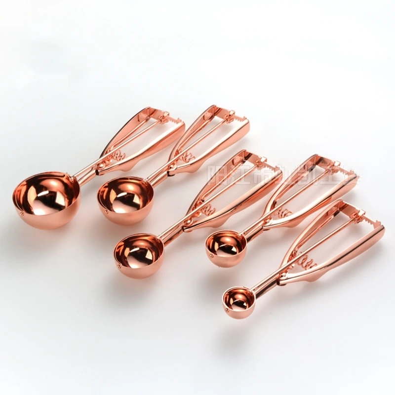 Rose-Gold-Ice-Cream-Spoon-Stainless-Steel-Ice-Cream-Tool-Cookie-Scoop ...