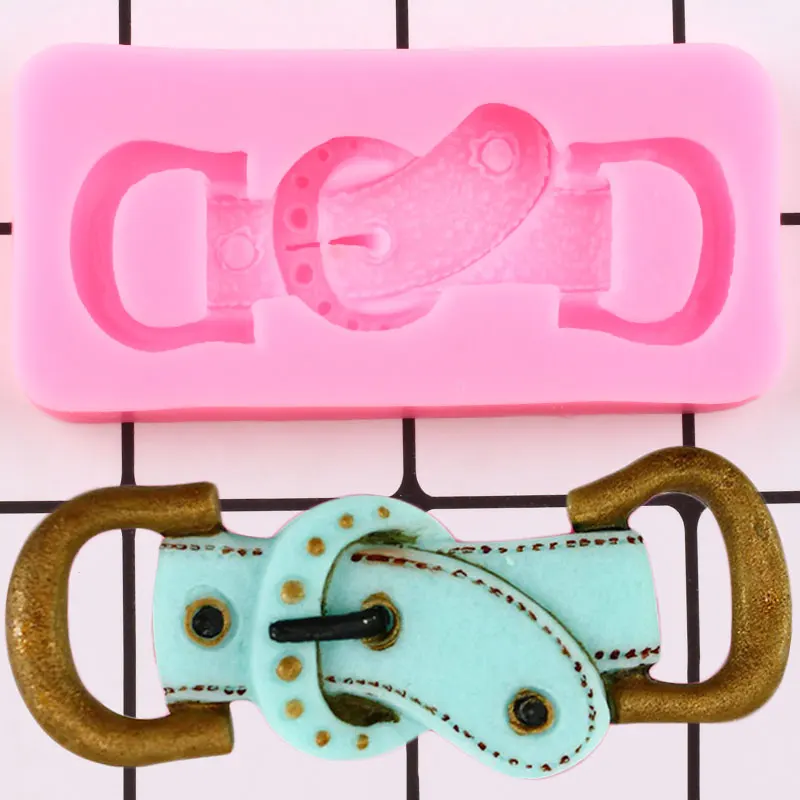 Strap Belt Buckle Cake Border Silicone Molds Cupcake Topper Diy Fondant ...