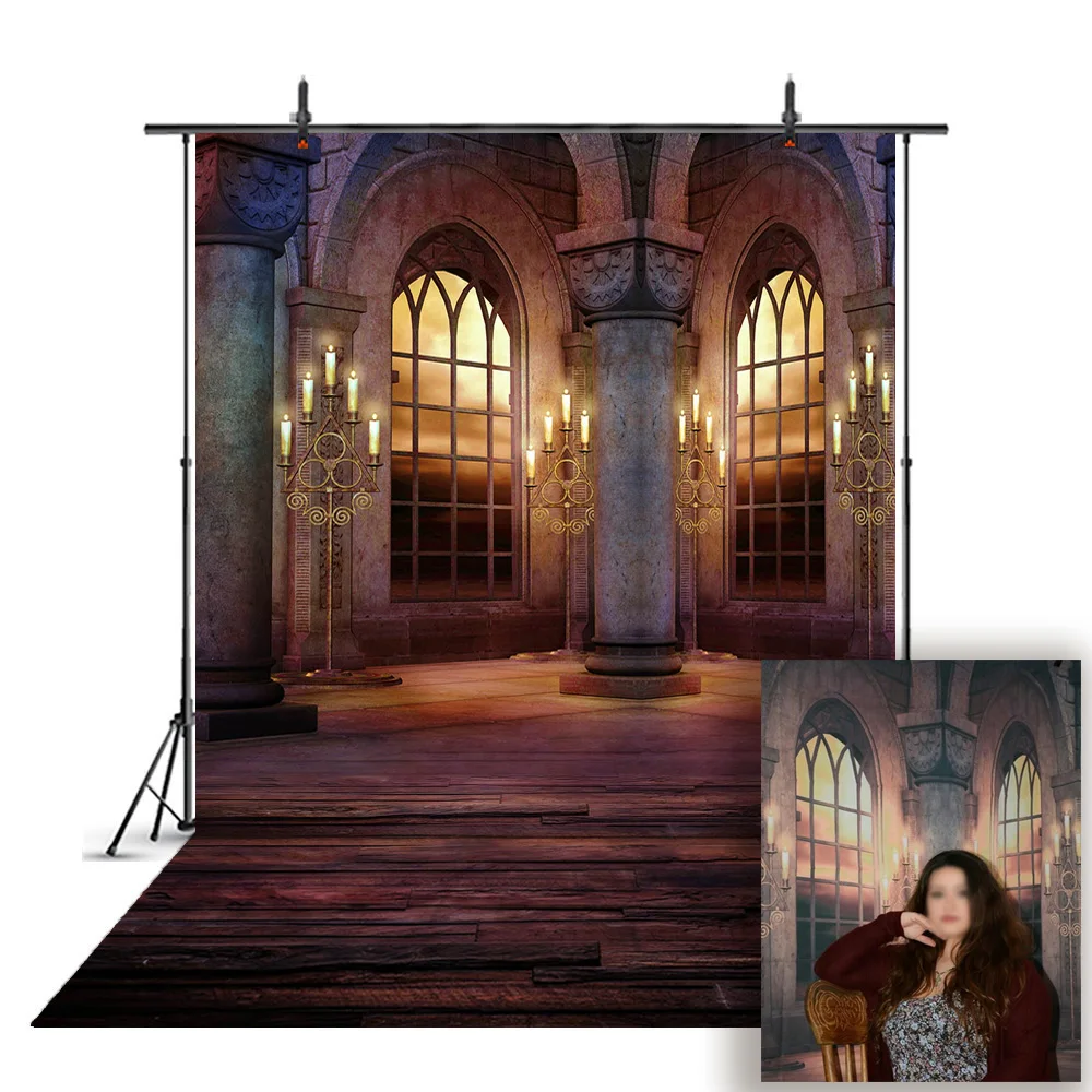 Retro Castle Palace Window Photography Background Vinyl Backdrop Studio ...