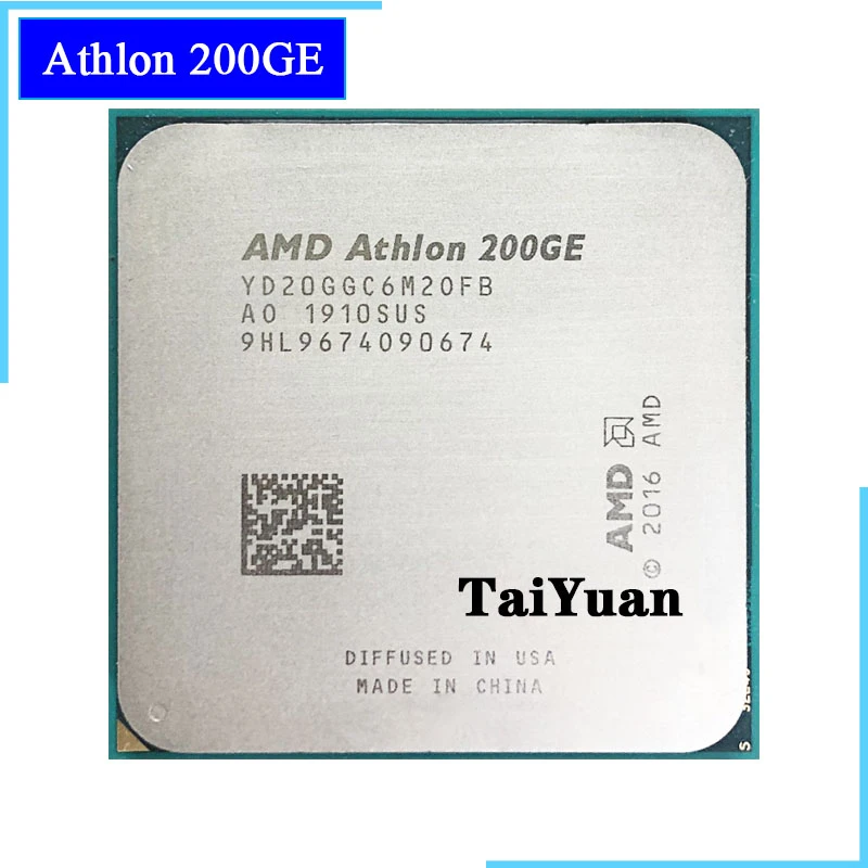 Processador amd athlon 200ge x2, cpu dual core quad thread 3.2 ghz com soquete am4|CPUs ...