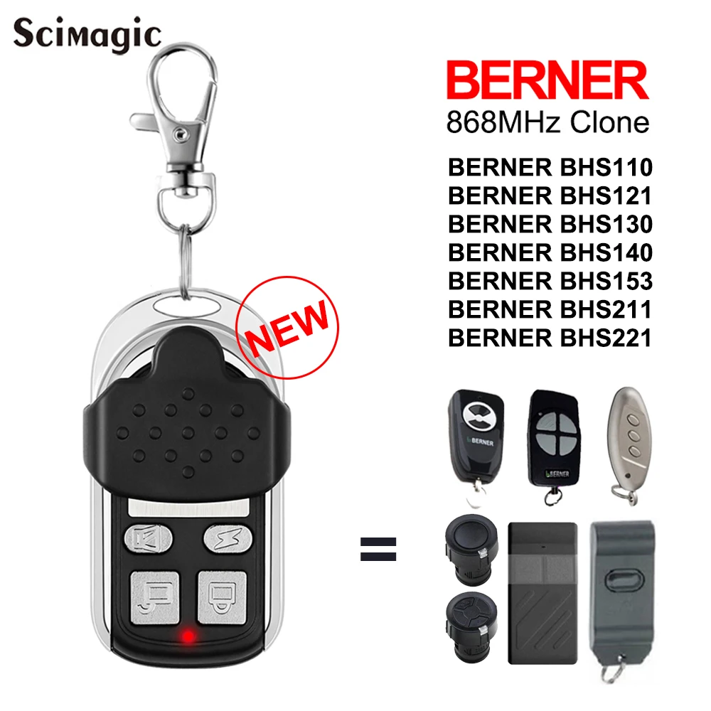 BERNER RCBE 868 Garage Remote Control Clone BDS120 BDS 120 140 150 ...