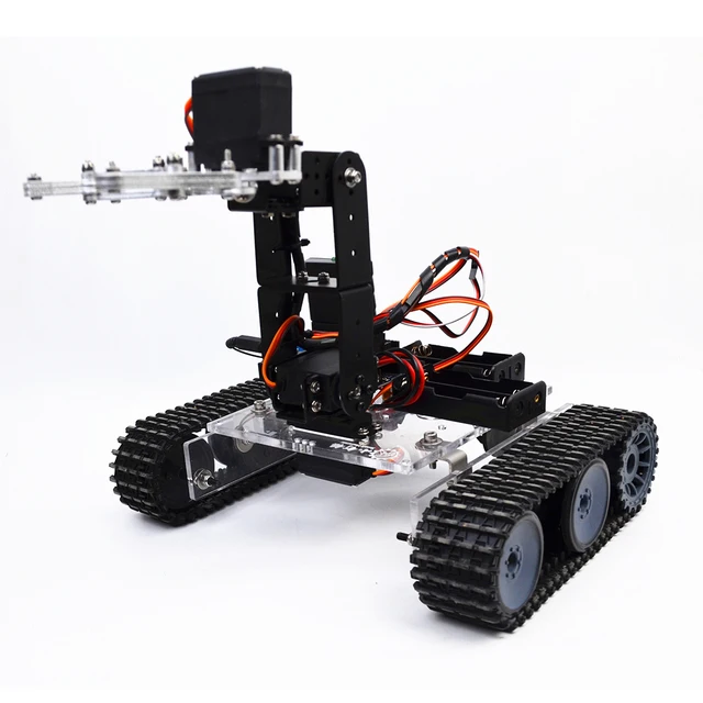 DIY Programmable Tank 4DOF Metal Mechanical Arm Robot Kit High Tech ...