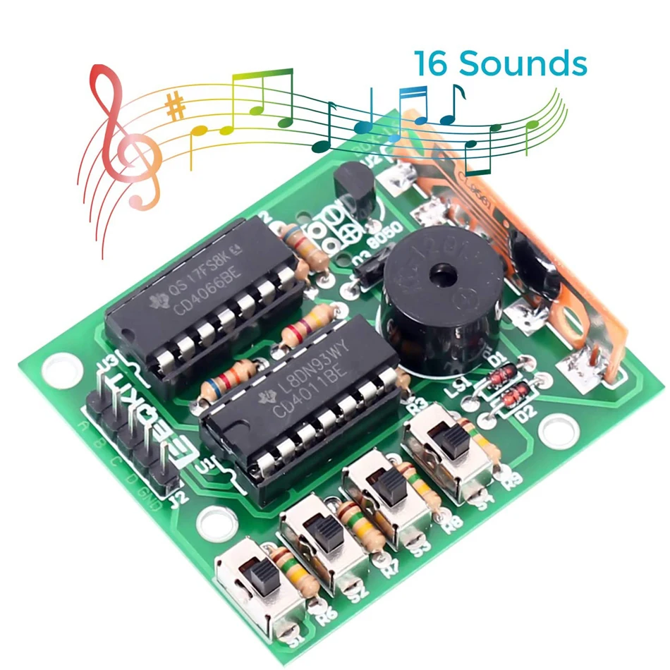 DIY Electronic 16 Music Sound Box DIY Kit Module Soldering Practice ...