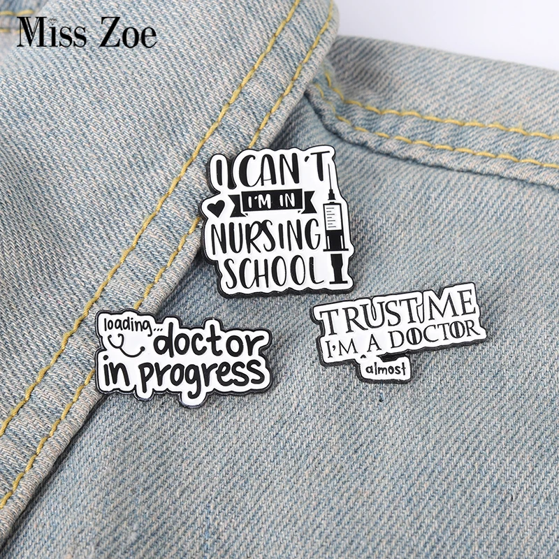Fun-Dialogue-Doctor-Nurse-Enamel-Pins-Custom-Medical-Hospital-Brooch ...