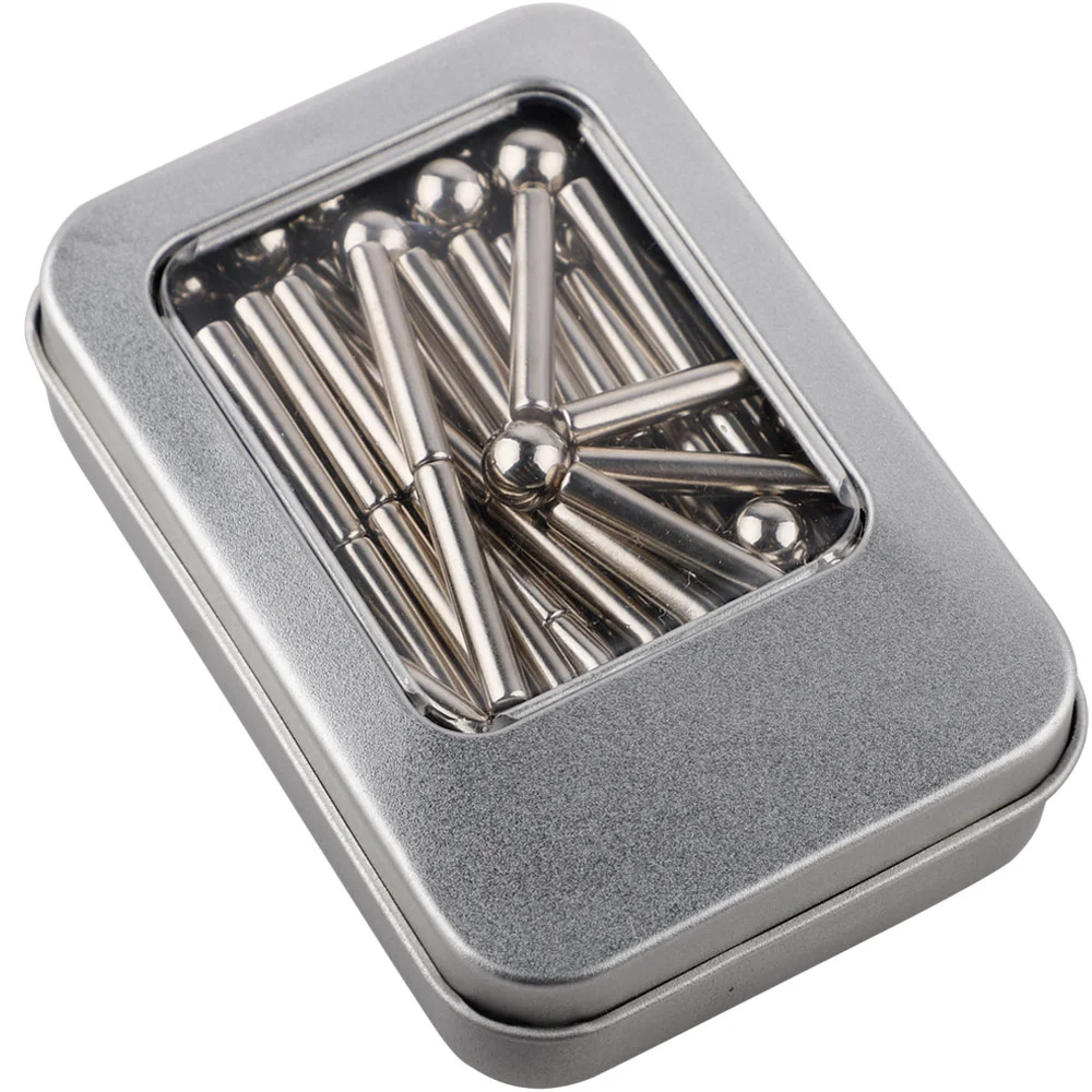 Metal Magnets Cube Magic Building Blocks Children Educational Puzzle ...