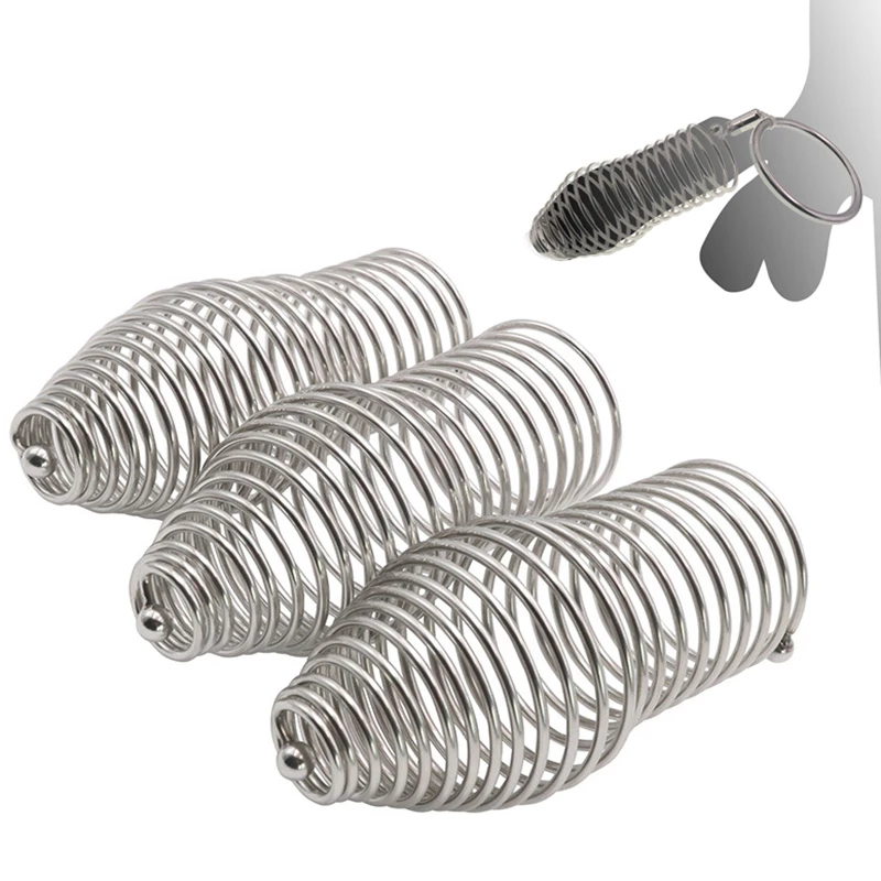 Stainless-Steel-Penis-Ring-Restraint-Clasp-Sleeve-Penis-Cage-Male-Penis ...