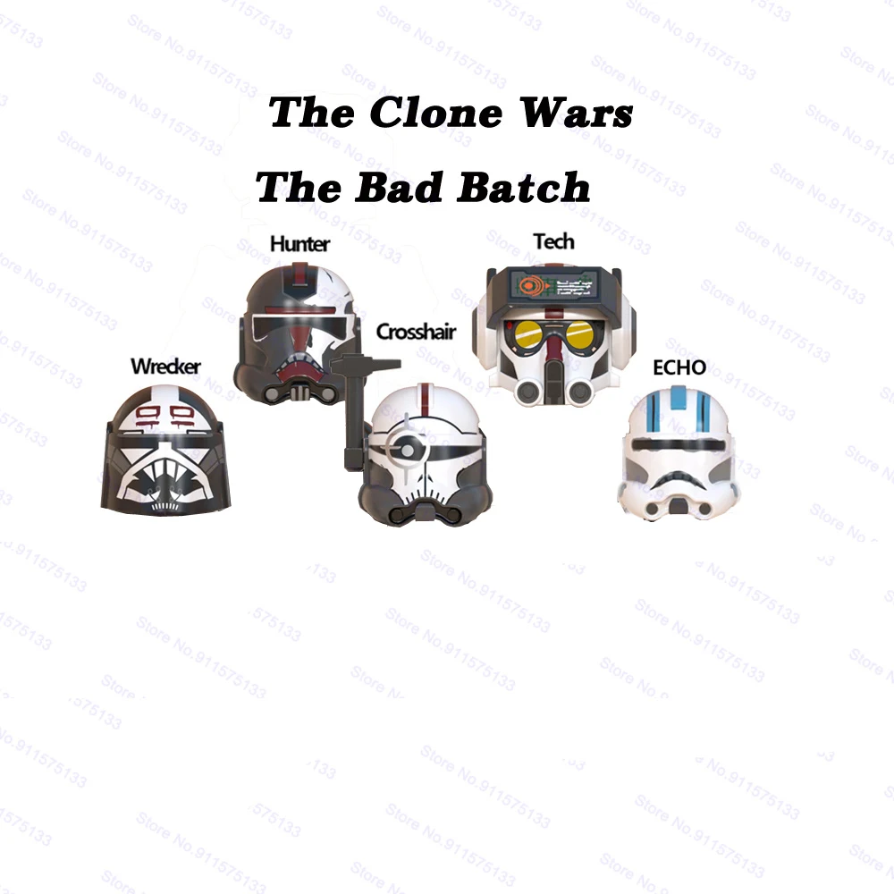 Disney 5pcs The Bad Batch Clone Crosshair Tech Wrecker Troopers Echo ...