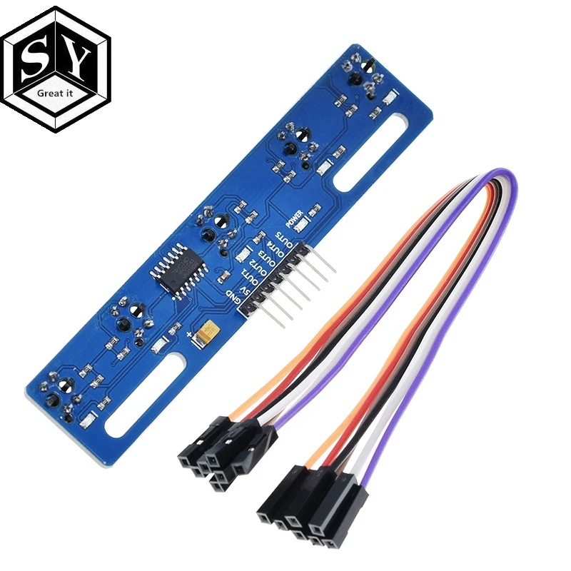 5 channel Infrared Reflective Sensor TCRT5000 KIT 5 way/road IR ...