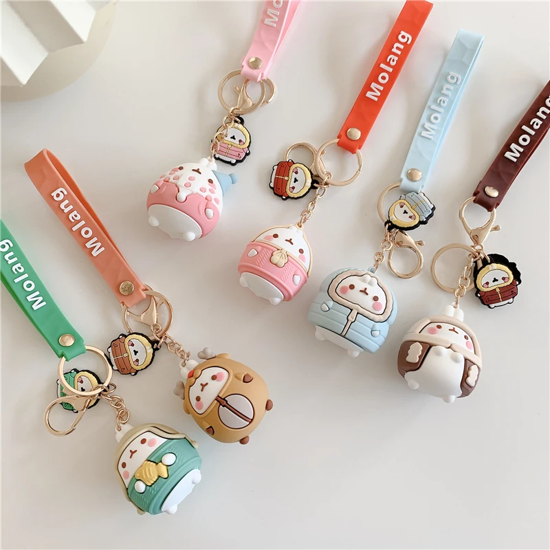 Cute Korea cartoon 3D stereo keychain creative rubber keychain Mobile ...