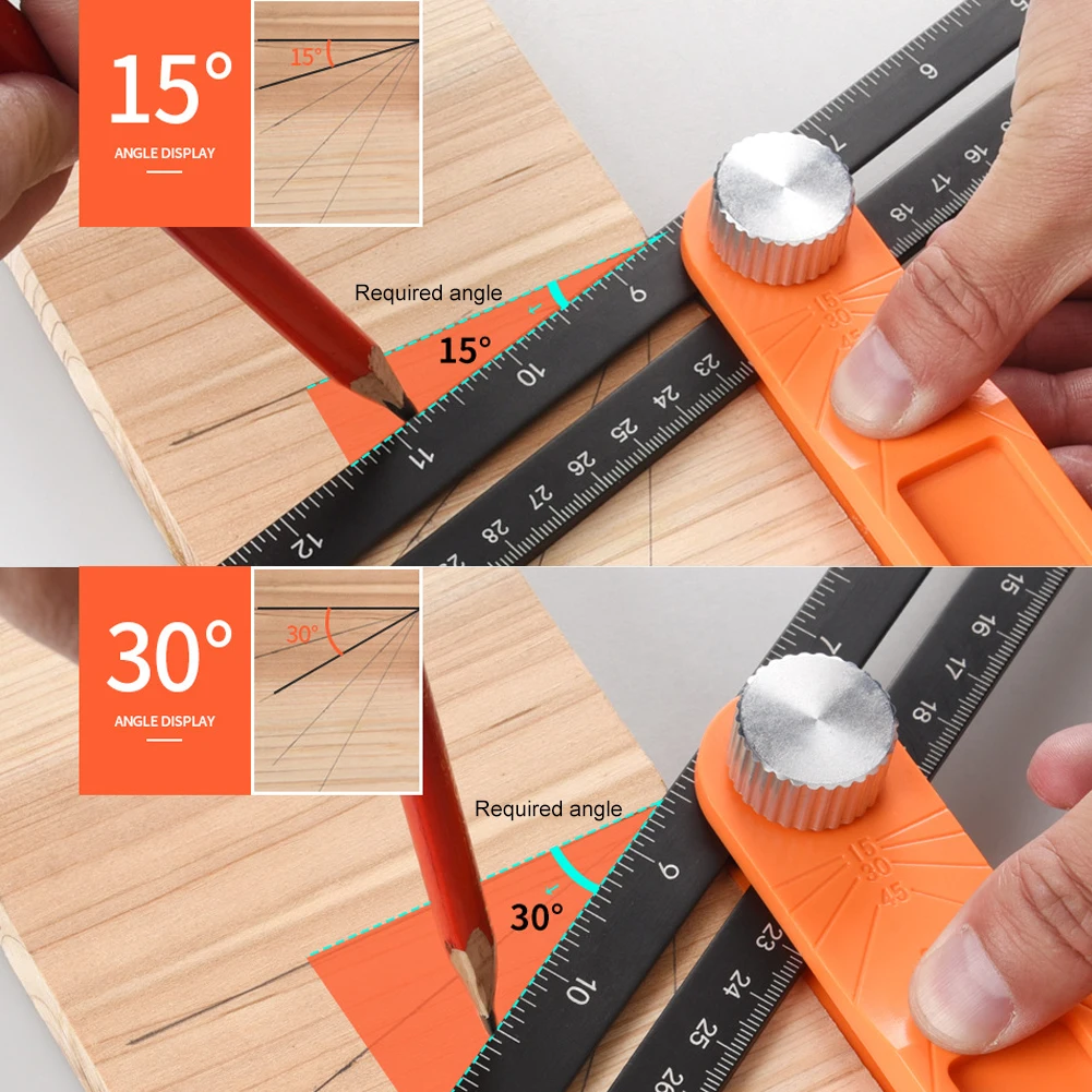 Wooden Marking Gauge Protractor Angle Rulers Gauges Tri Square Sliding ...