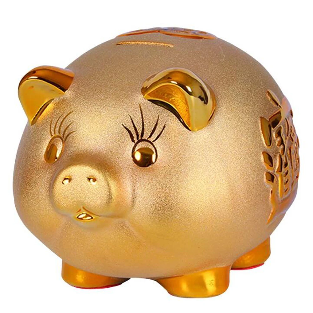Home & Living Statues Ceramic 5” Porcelain Lucky Dog Coin Bank for ...