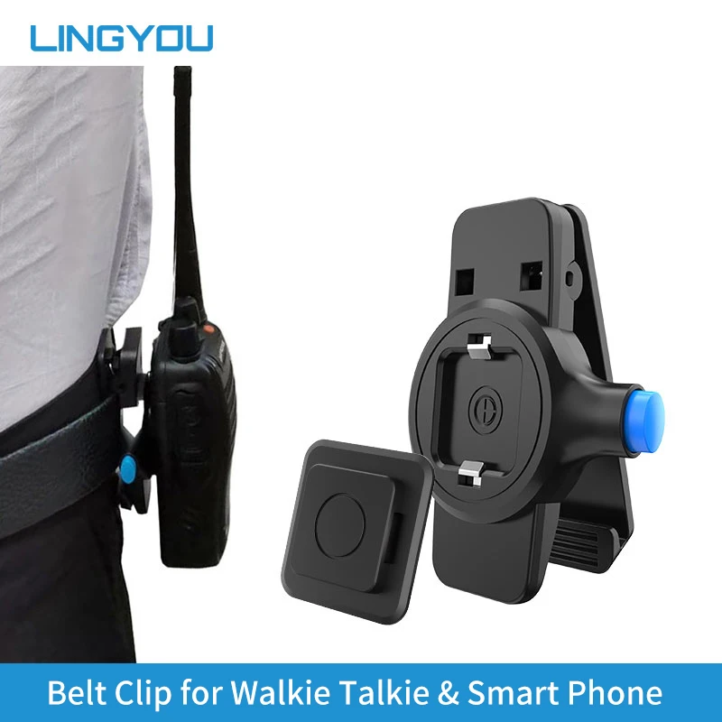 Portable Walkie Talkie Belt Clip Bracket Snap Closure Running Quick ...