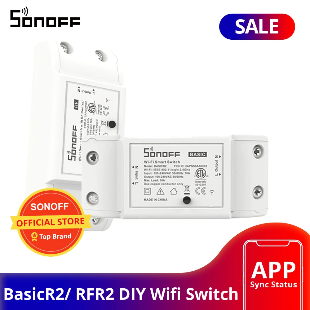 Sonoff Basicr2 Rfr2 Etl Wifi Diy Smart Switch Moudle App Remote Control ...
