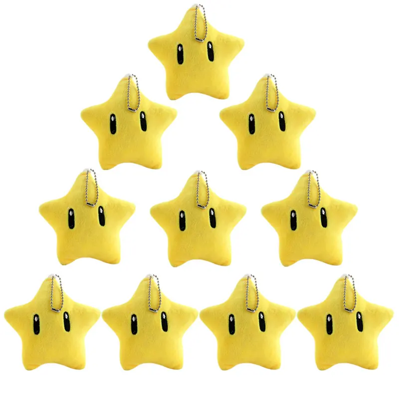 2-5cm-10Pcs-lot-Cute-Mini-Yellow-Stars-Toys-Keychain-Small-Pendant-Doll ...