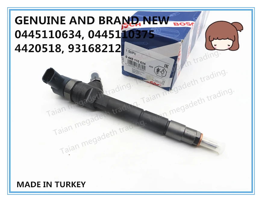 Injetor de combustível diesel, genuíno e novo, 0445110634, 0445110375 ...