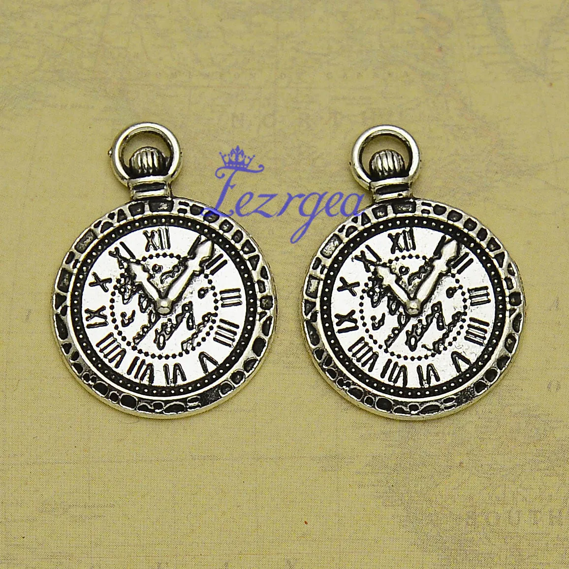 20pcs-lot-21x29mm-clock-chams-Antique-silver-plated-clock-charms-DIY ...