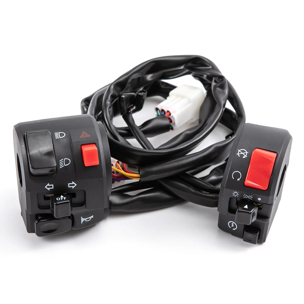 7-8-22mm-Motorcycle-Switches-Motorbike-Horn-Button-Turn-Signal-Electric ...